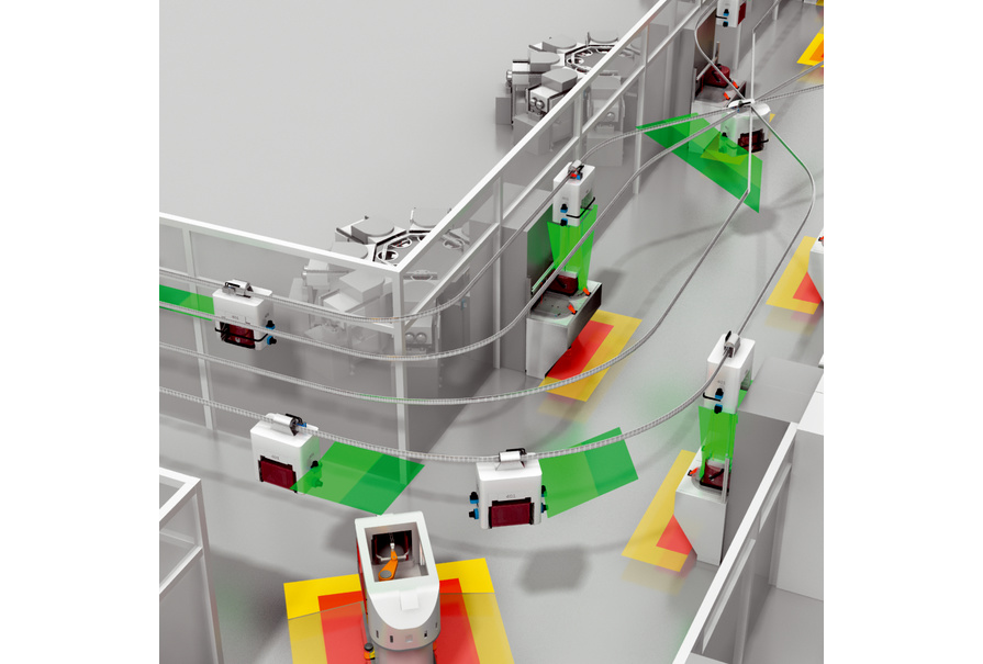 Collision protection on overhead transport systems in clean-room ...
